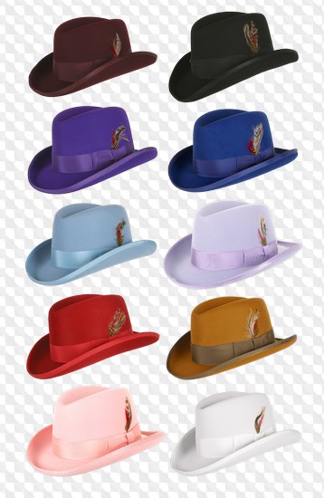 Updated: 2 PSD, 7 PNG, beautiful men's hats on transparent background