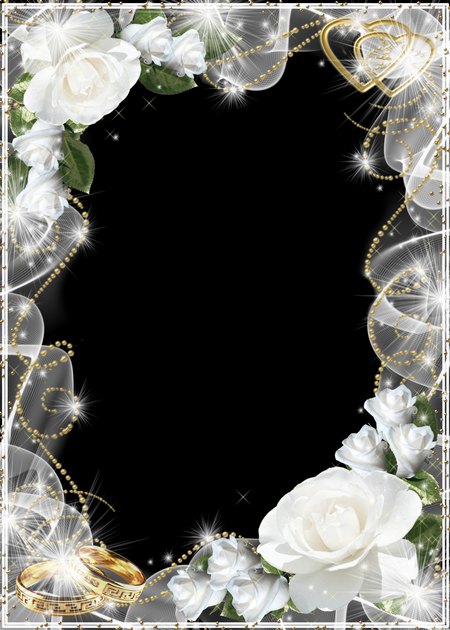 Photo frame - Wedding roses