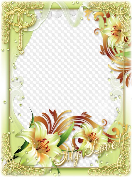 My Love, photo frame template