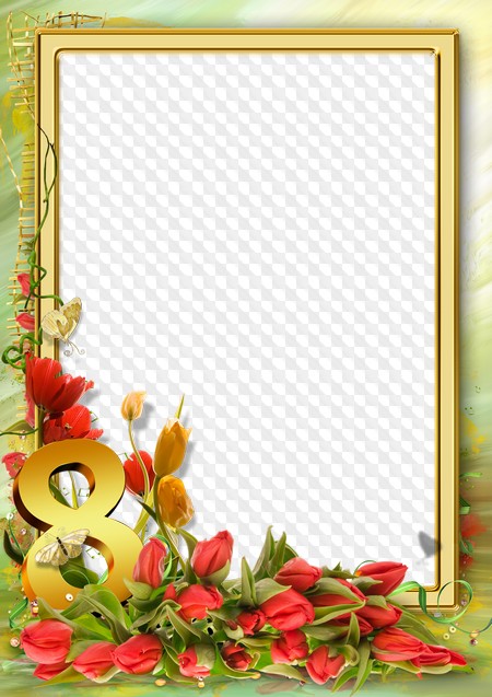 Photo frame template From March 8 (free photo frame psd + free 4 photo ...