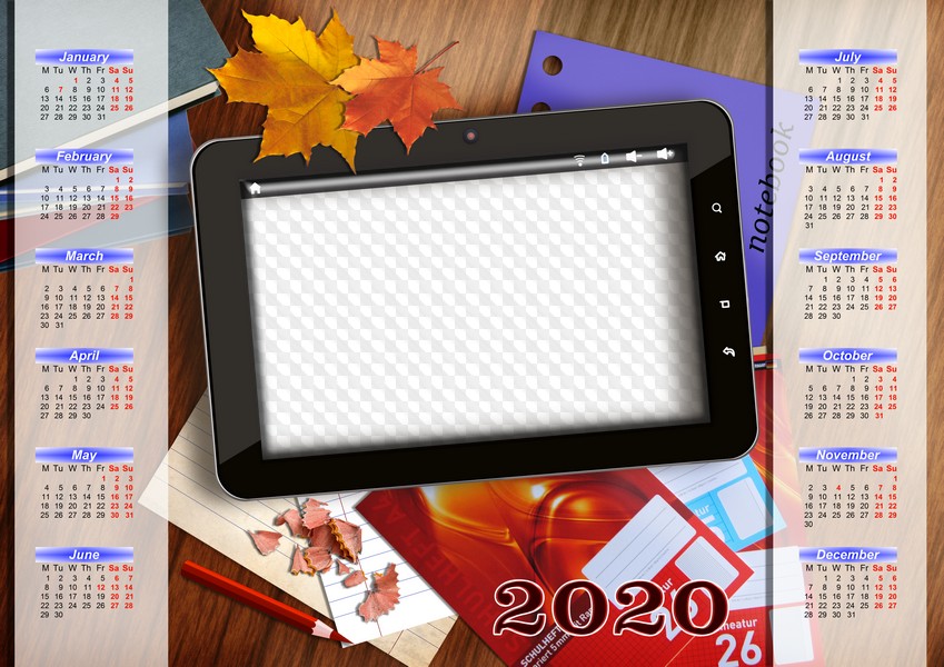 2020, Calendar photo frame