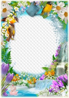 PSD, Transparent PNG, Spring, Photo frame