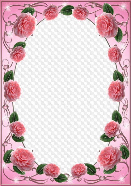 Photo frame - Tenderness of pink roses