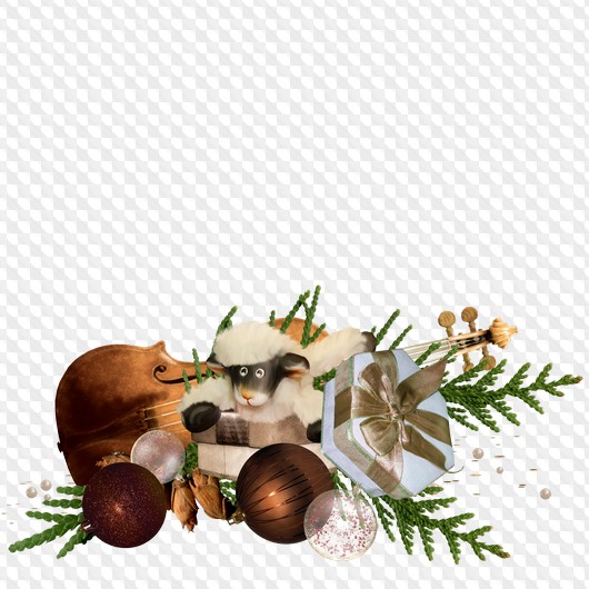 10 PNG, New year and Christmas clusters on a transparent background