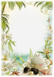 2019 Summer sea photo frame template