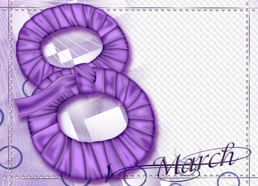 March 8 photo frame for Photoshop