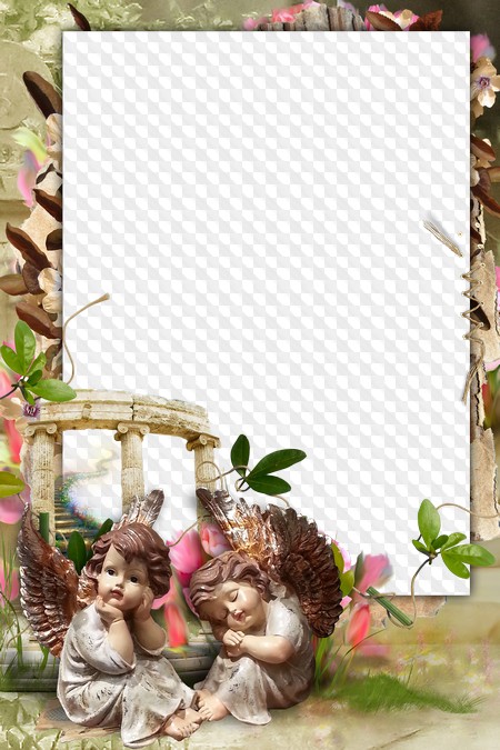 Sleeping angel, photo frame