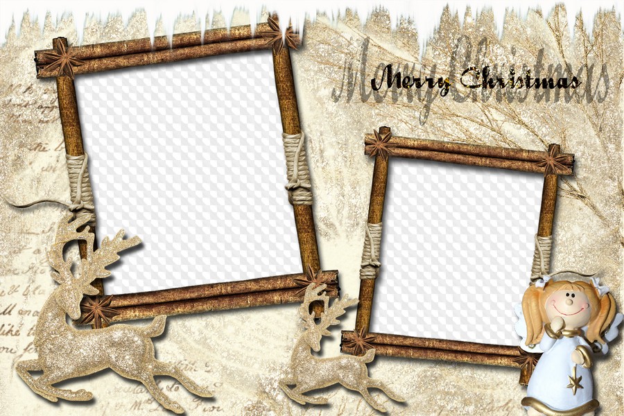 Download Merry Christmas Frame for photo PSD template