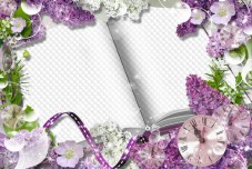 Open book, photo frame