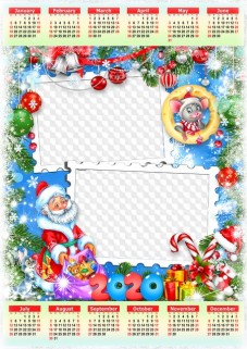 Calendar Frame 2020, PNG, PSD