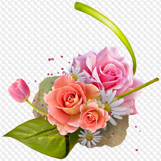 65 PNG, Floral decor, clusters with flowers on a transparent background