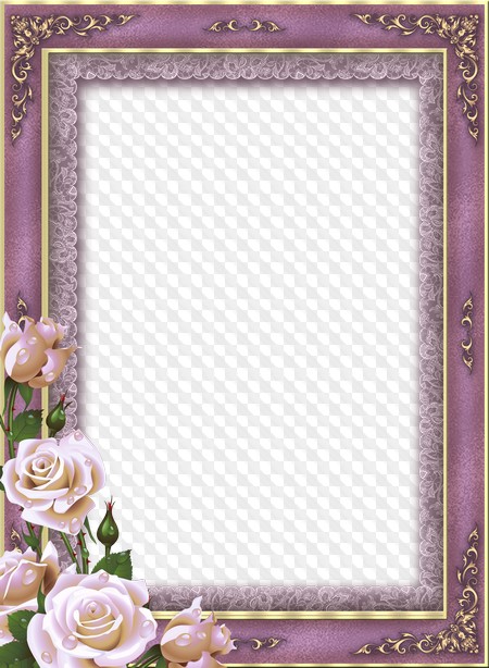 Photo Frame template - Purple Lace ( free photo frame psd + 2 png, free ...