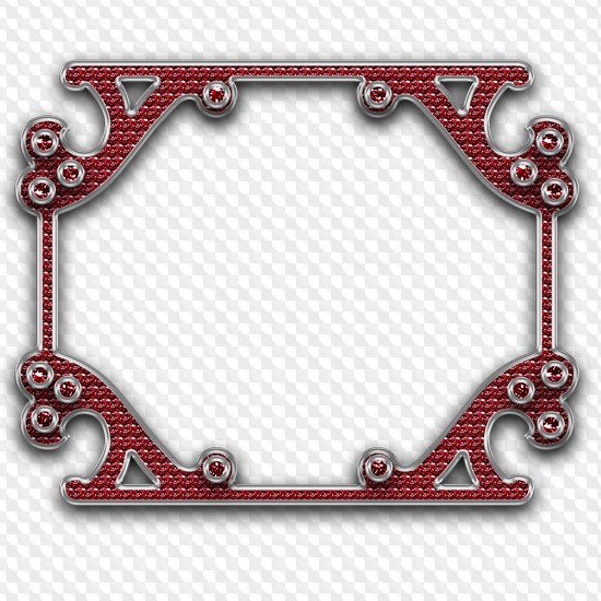 64 png frames, Elegant decorative frame with transparent background