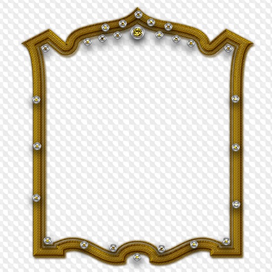 64 png frames, Elegant decorative frame with transparent background