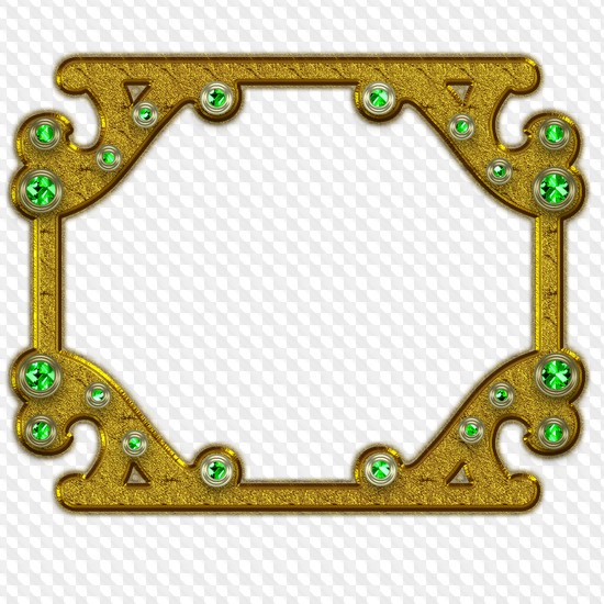 64 png frames, Elegant decorative frame with transparent background
