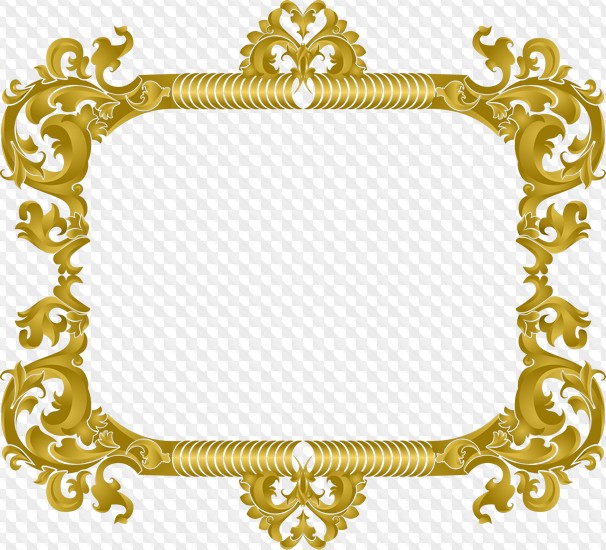18 PNG, Beautiful decorative frame with transparent background