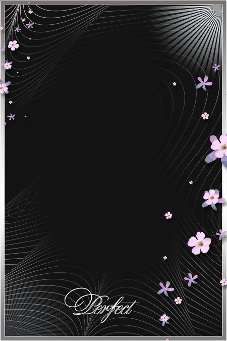 Perfect, photo frame overlay with flowers