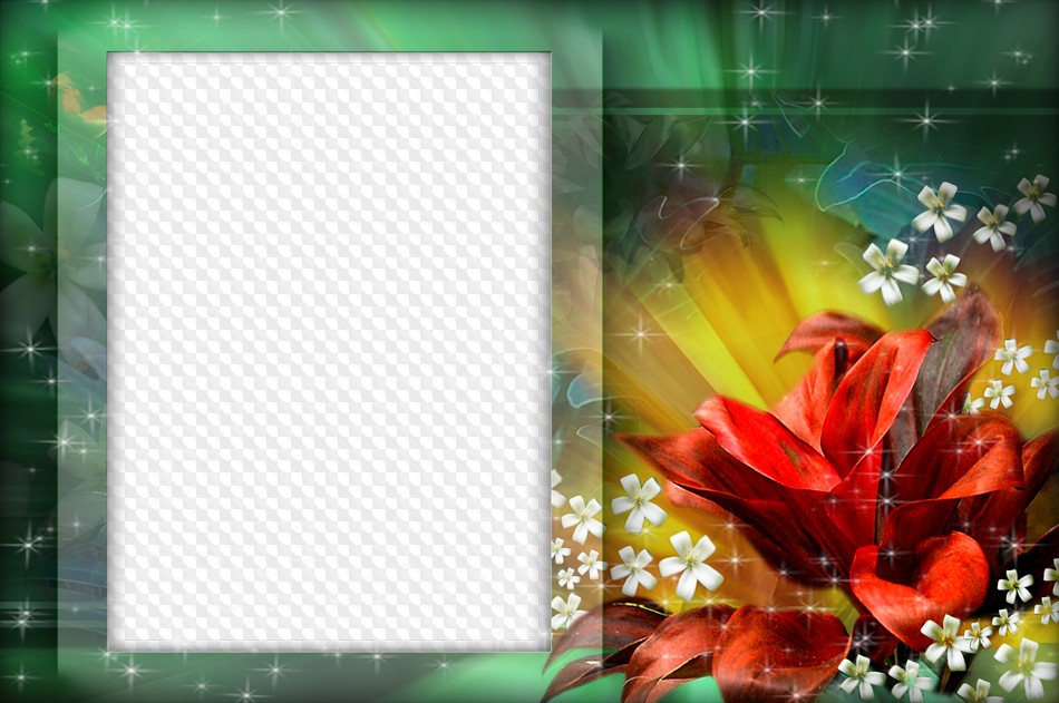 Flower fantasy world, photo frame
