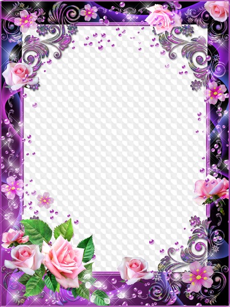Photo frames - Pink roses in lilac haze