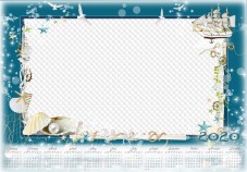 2020 Calendar template PSD, PNG, for Photoshop