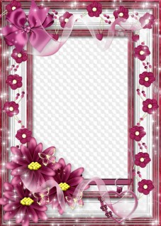 Festive floral feminine frame for photo - Happy ladies