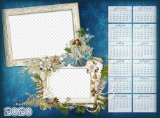 2020 Calendar template PSD, PNG, for Photoshop