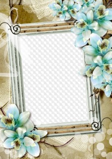 Vintage photo frame template
