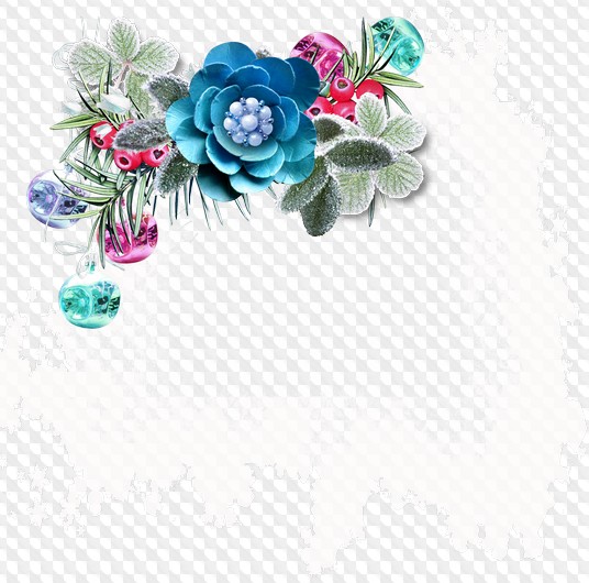 PSD clipart winter christmas clusters for your creativity in Photoshop