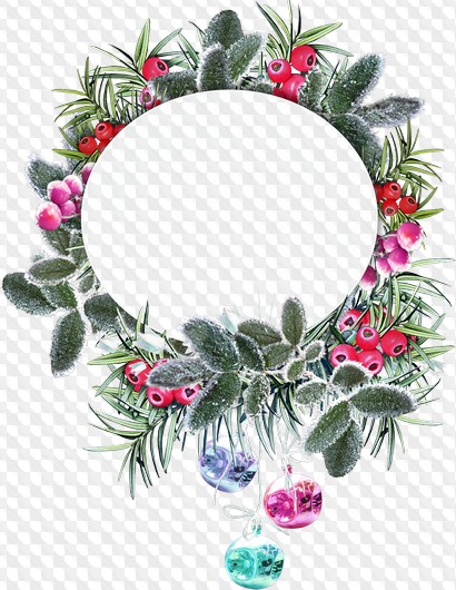 PSD clipart winter christmas clusters for your creativity in Photoshop