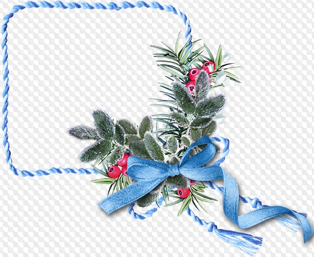 PSD clipart winter christmas clusters for your creativity in Photoshop
