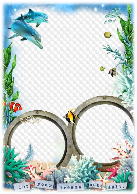 Updated: 24 PNG, Summer holidays at sea, frames for Photoshop