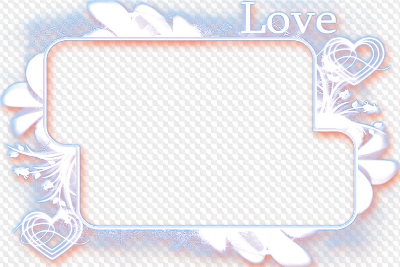 PSD, 45 PNG, White frames, overlays, png with transparent background