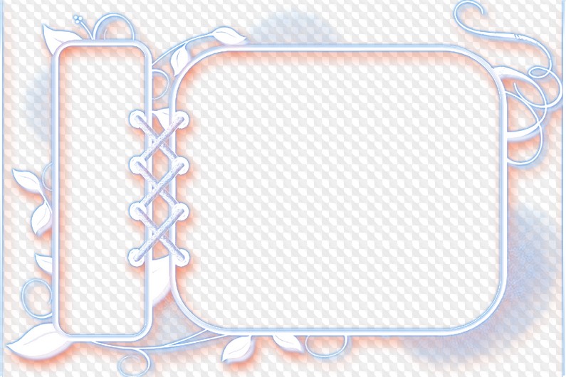 PSD, 45 PNG, White frames, overlays, png with transparent background