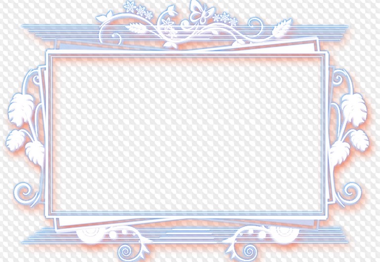 PSD, 45 PNG, White frames, overlays, png with transparent background