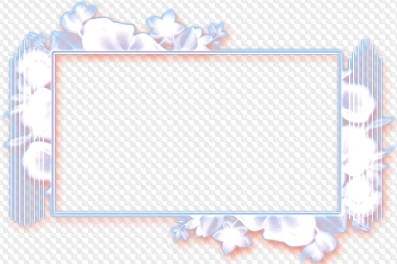 PSD, 45 PNG, White frames, overlays, png with transparent background