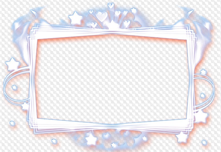 PSD, 45 PNG, White frames, overlays, png with transparent background