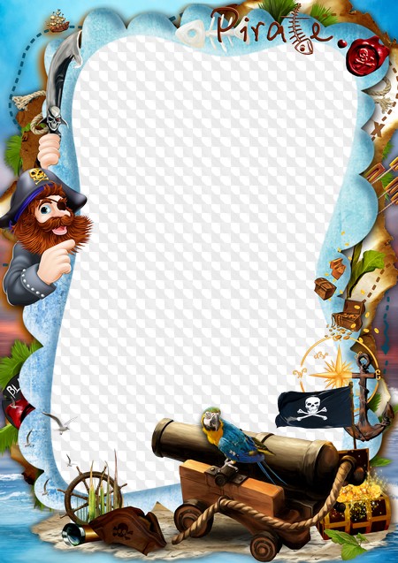 Children frame for Photoshop - Pirates attack! ( free frame ...