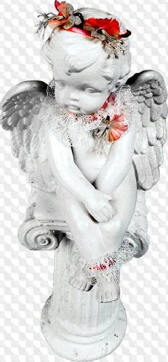 Updated: PSD, 43 PNG, Angels Statuettes, PNG with transparent background