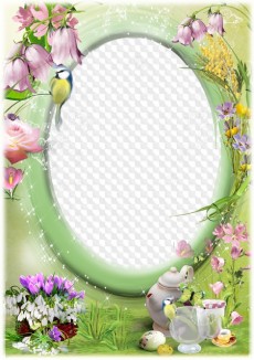 Spring mood, frame for photoshop. Transparent PNG Frame, PSD Layered ...