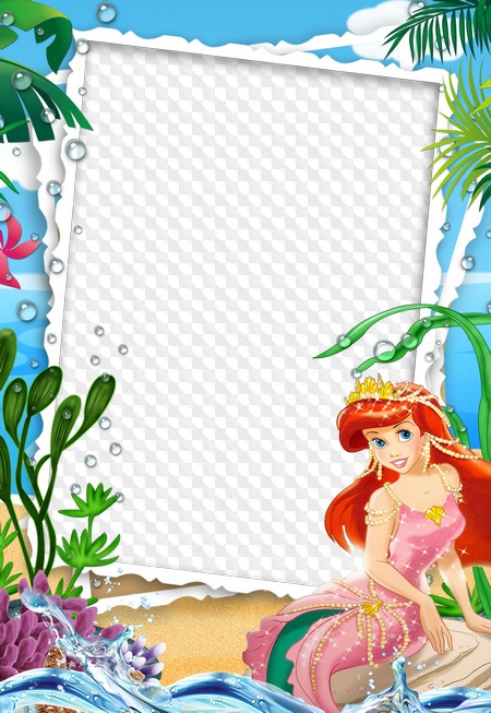Baby sea photoshop frames - The Little Mermaid and Pirate