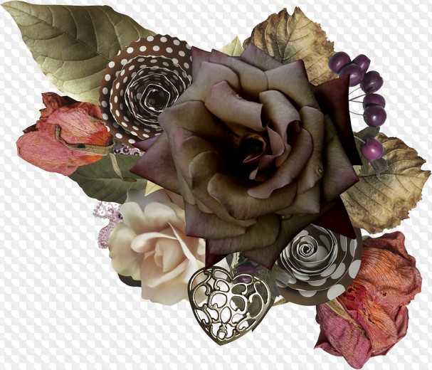 Flower clusters on a transparent background, download, PSD, 6 PNG