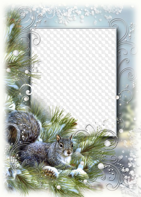 Free winter photo frame collage with a beautiful Christmas tree and a ...