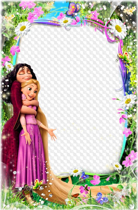 Bright Children frame for photo with the heroes of m / f Rapunzel 5 ...