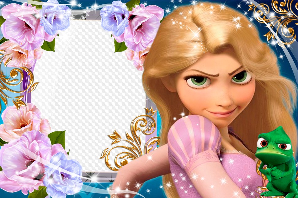 Photo frames with heroes Rapunzel, 2 PSD, 2 PNG