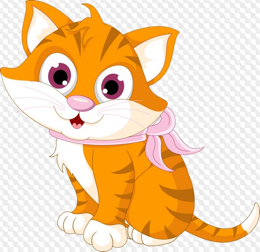 Ginger kitten, PSD, Five PNG, Kitten with frame and transparent ...