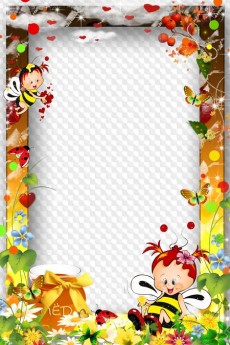 In the forest, photo frame for children.