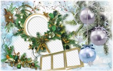 Beautiful christmas frame for photoshop