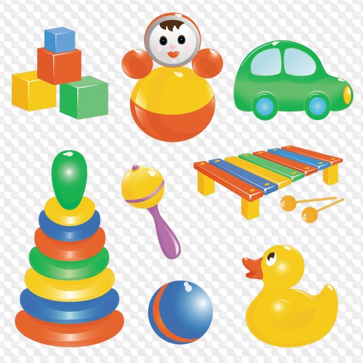 Updated: Kids Toys on transparent background, 65 PNG images