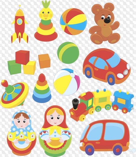 Updated: Kids Toys on transparent background, 65 PNG images
