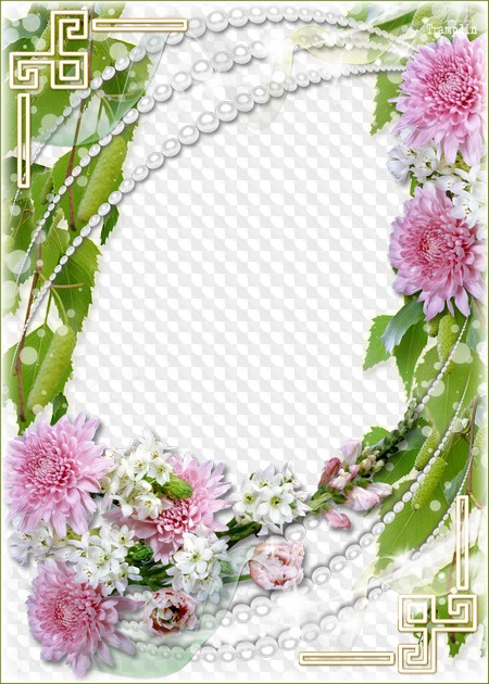 Spring air, photo frame with flowers
